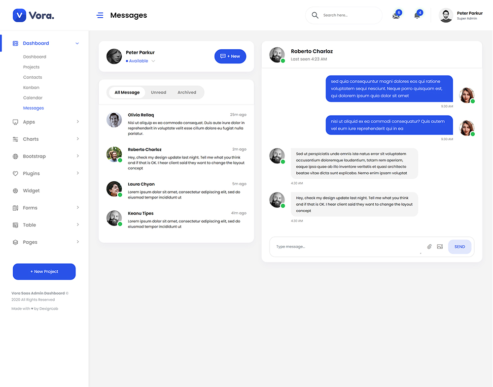 Vora - Saas Laravel Bootstrap Admin Dashboard